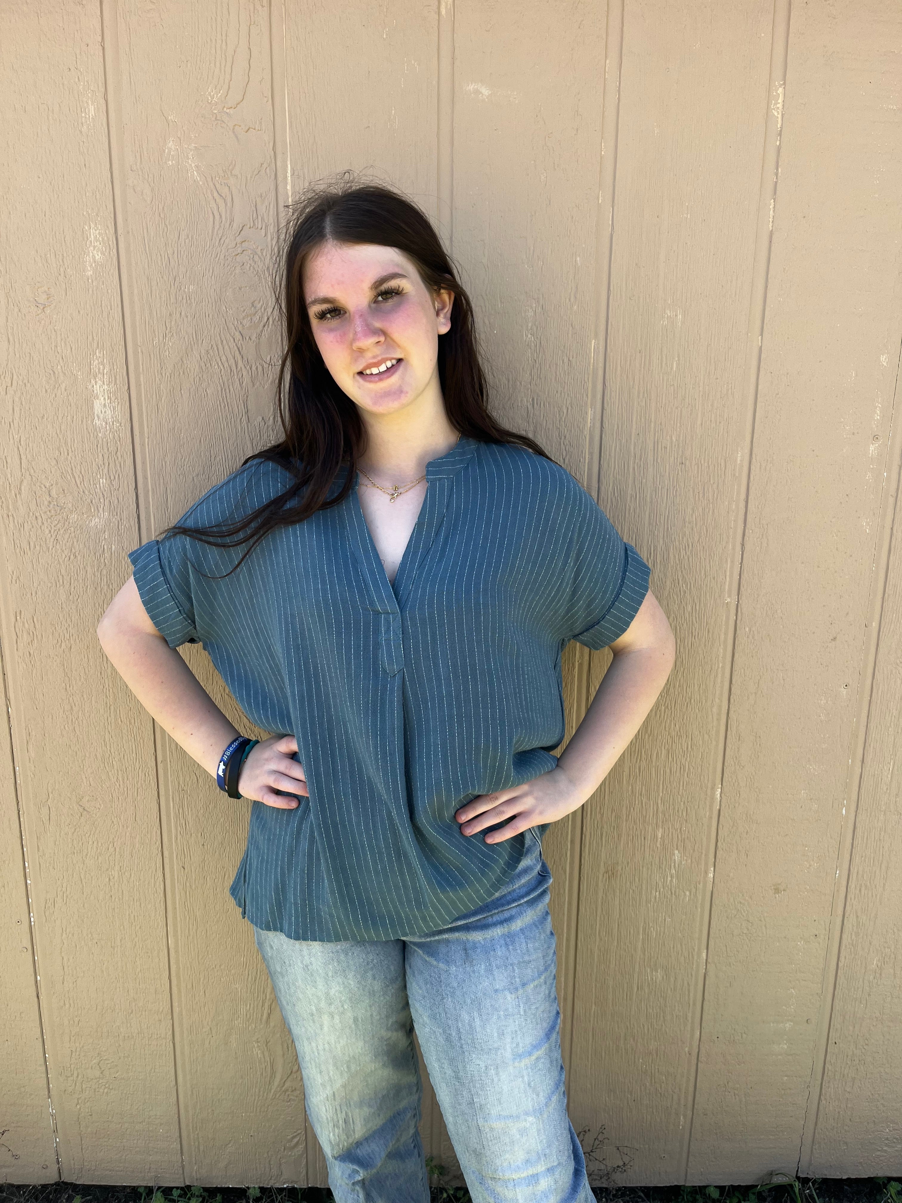 Slit Neckline Top – JazzyDixieland Boutique